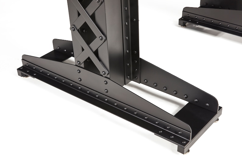 Set of Three Riveted Railroad Trestle Table Legs - Etsy