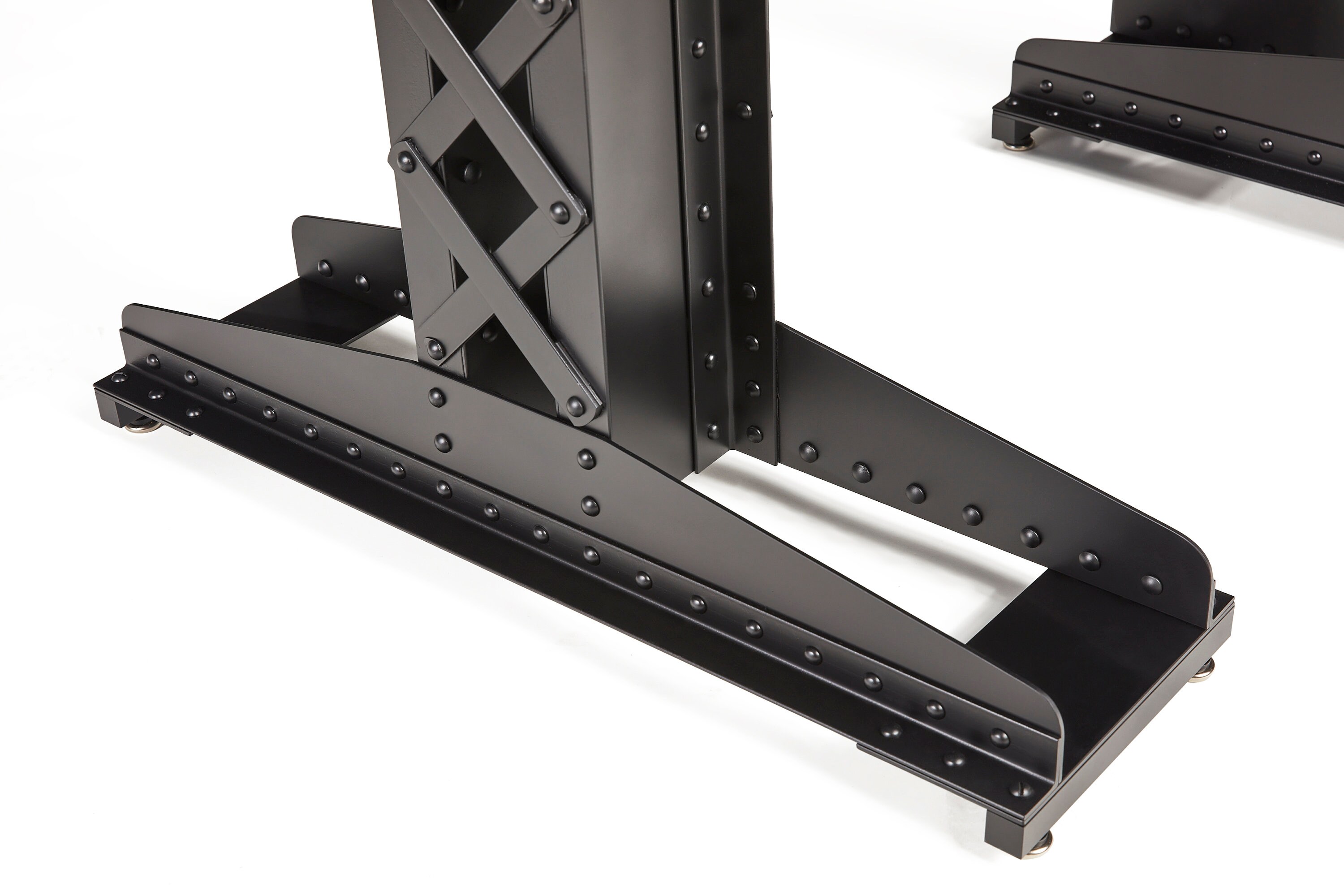 Set of Two Riveted Railroad Trestle Table Legs - Etsy