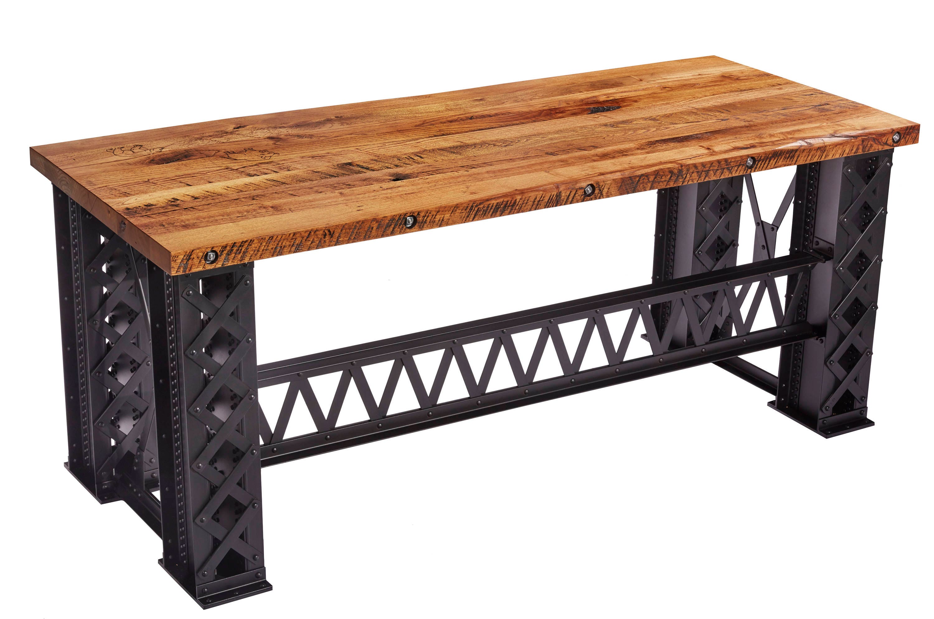 Hot Riveted Railroad Bridge Desk - Etsy