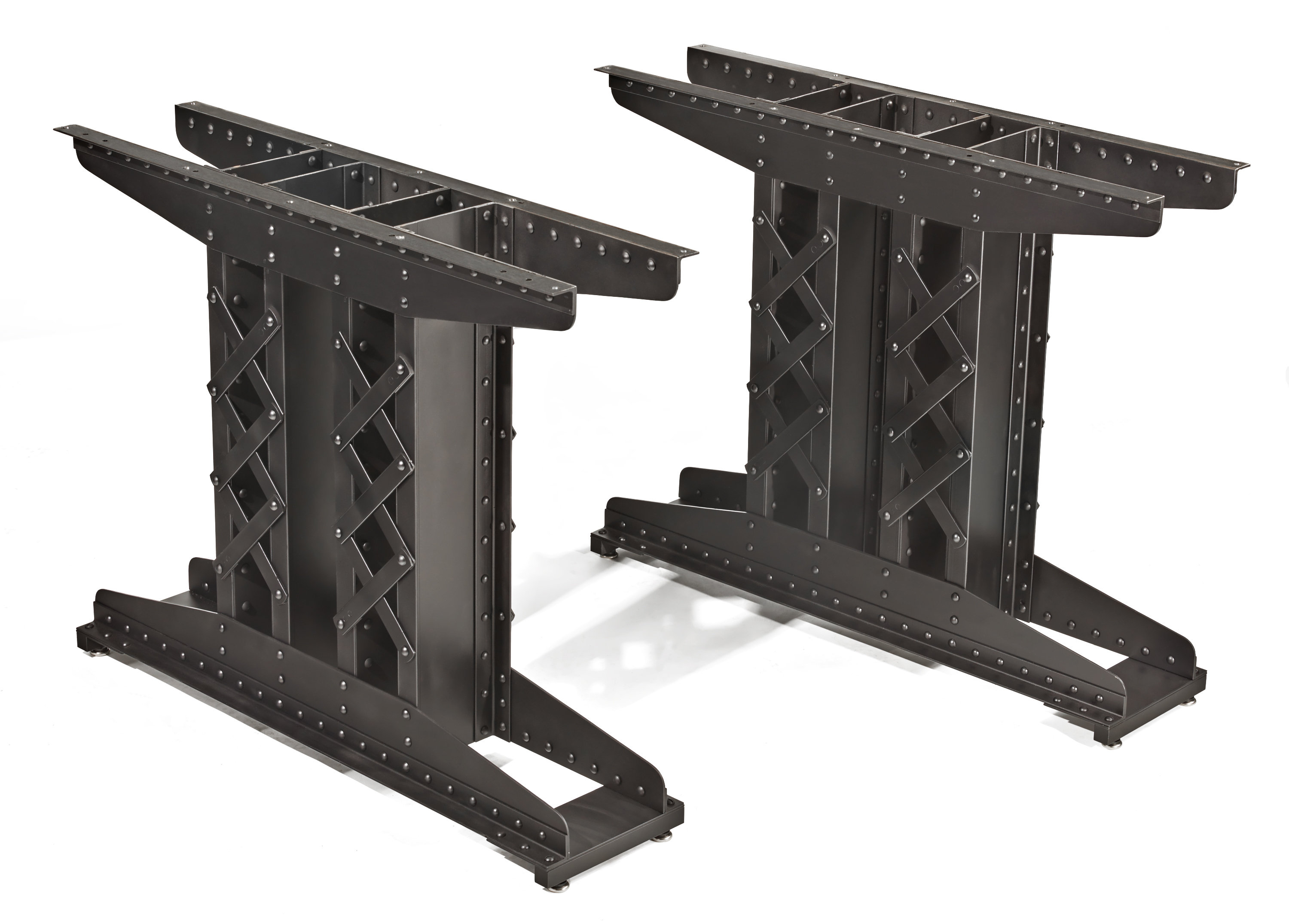 Set of Three Heavy Duty Riveted Railroad Trestle Table Legs - Etsy