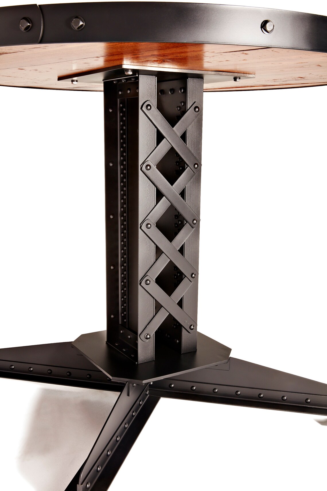 30" Round Railroad & Industrial Conference Table - Etsy