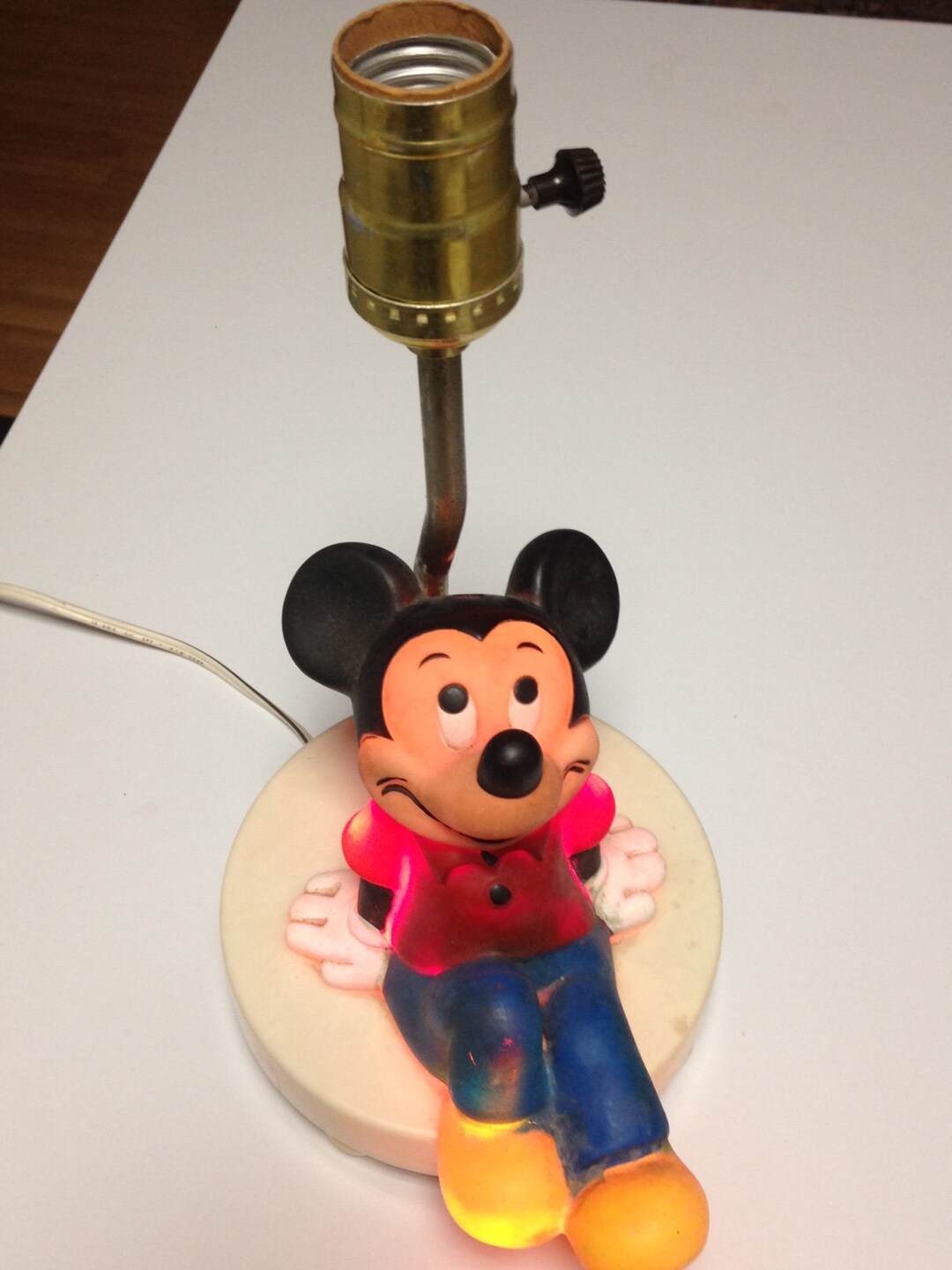 Vintage Mickey Mouse Lamp Dolly Toy Co 1980s - Etsy