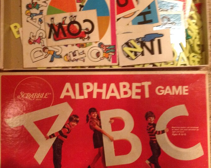 Vintage 1972 ABC Scrabble Alphabet Game - Etsy