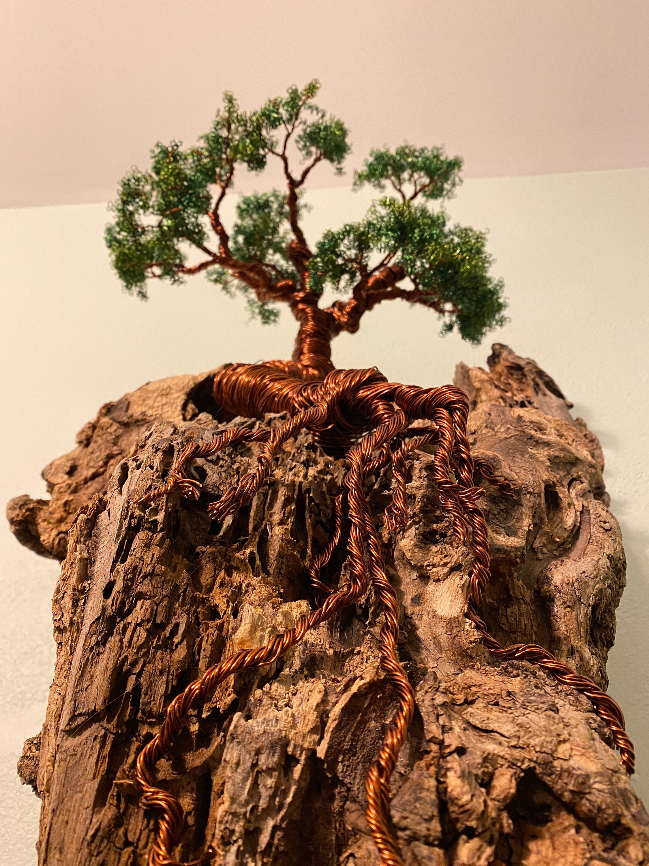 Wire Tree on Big Gorgeous Wood Piece! - Etsy