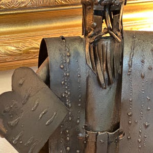 Vintage MCM Metal Sculpture Moses Statue Ten Commandments Torah Tablets ...