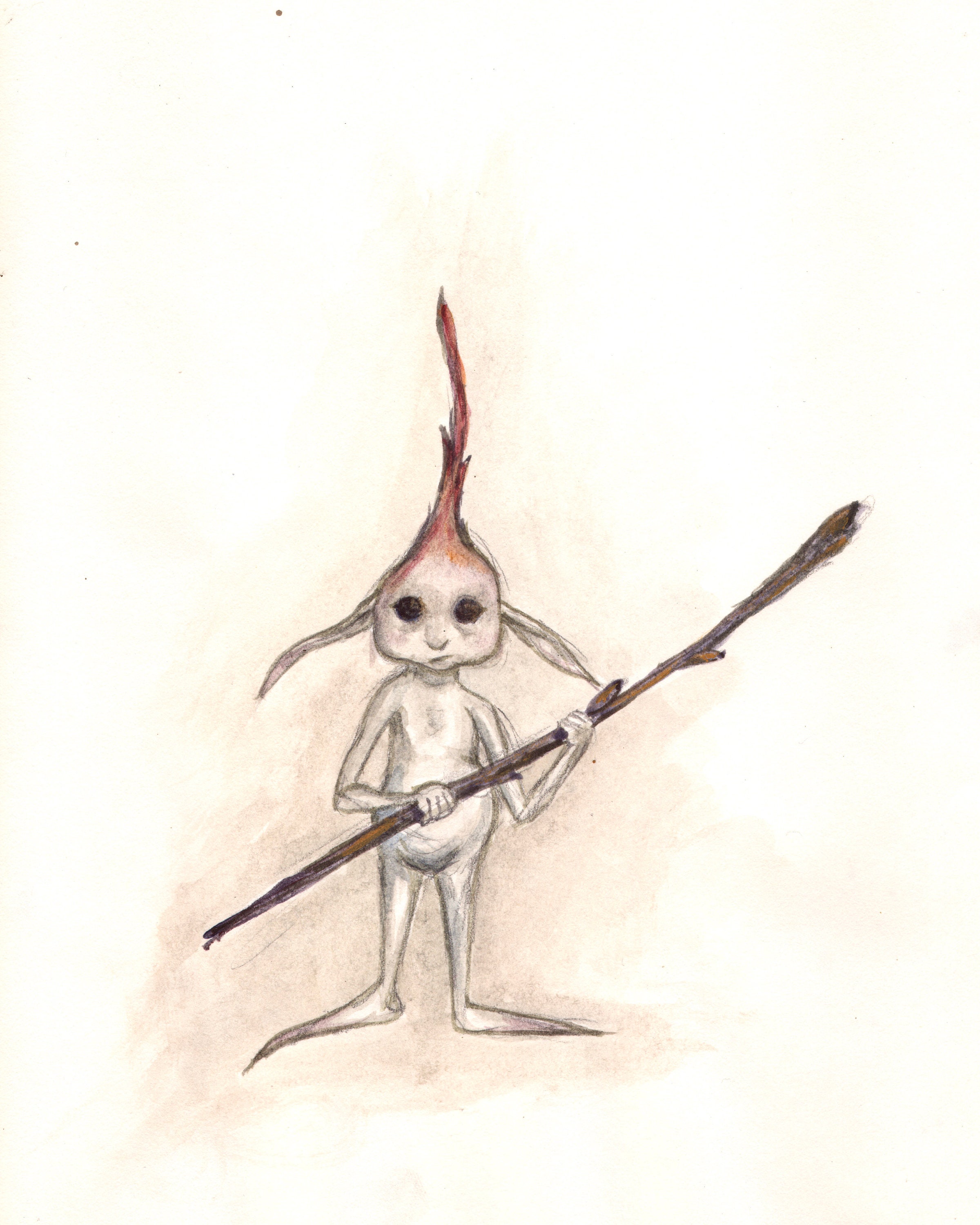 Little Twig Pixie Art Print Goblin Painting Dnd Decor Pixie - Etsy