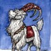 Yule Goat 5 X 7 Art Print - Yule Decor - Holiday Card - Forest ...