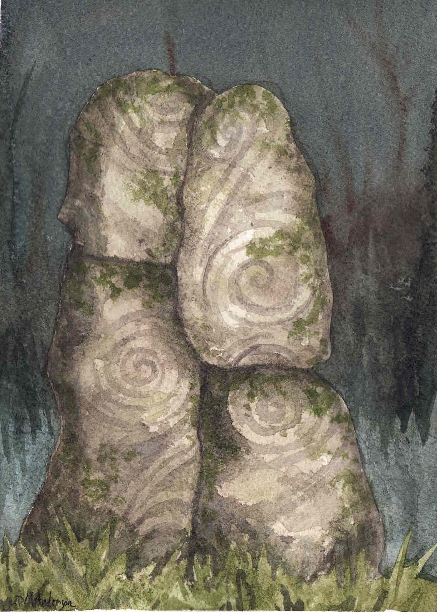 Standing Stones Henge Stonehenge Fantasy Art Print - Etsy