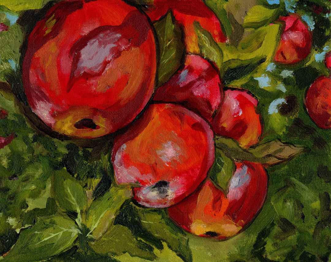 Apple Art Print - Apple Wall Art - Apple Painting - Apple Art Print - Etsy