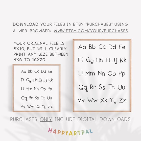 Home & Living Prints Alphabet Print Preschool Printable ABC Print ...