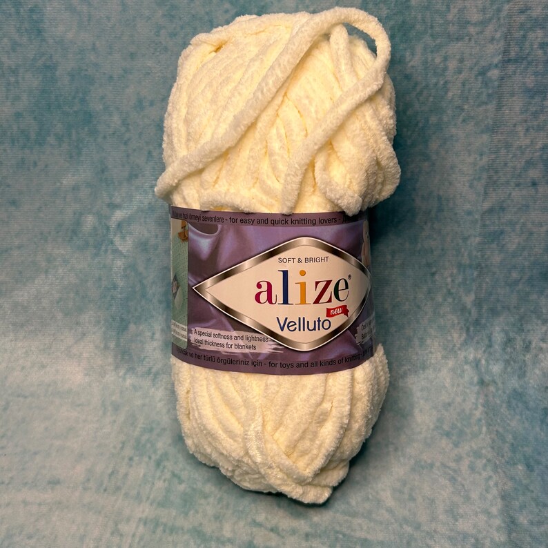 Alize Velluto Yarn, Micropolyester, Super Bulky, Chunky Chenille Yarn ...