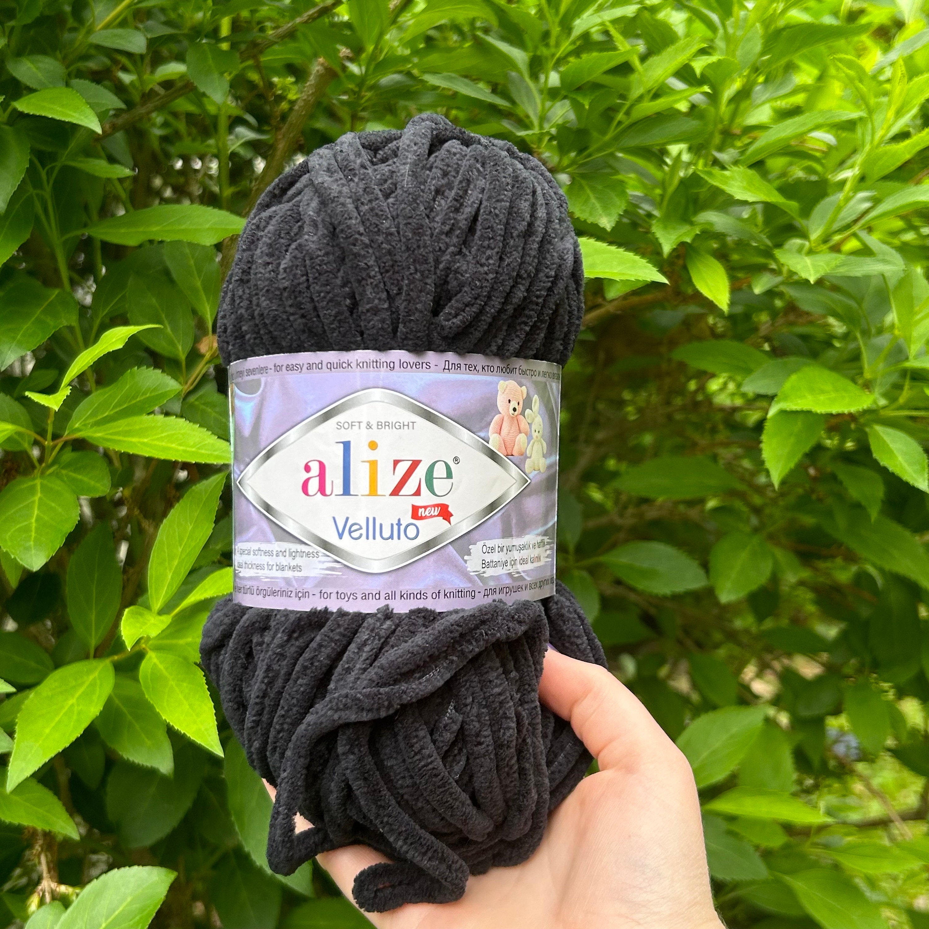 Alize Velluto Yarn, Micropolyester, Super Bulky, Chunky Chenille Yarn ...