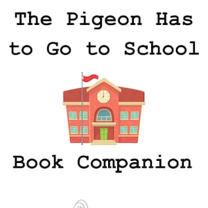 The Pigeon Has to Go to School Book Companion // Speech Therapy ...