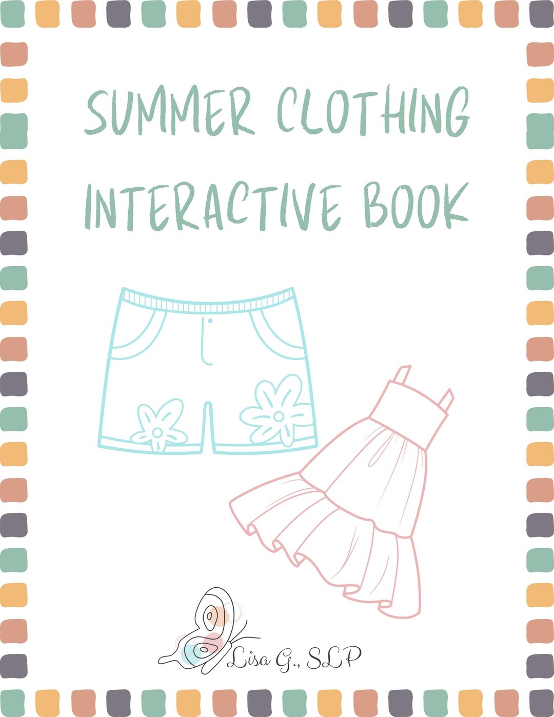 Summer Clothing Interactive Book // Digital Download // Speech Therapy ...