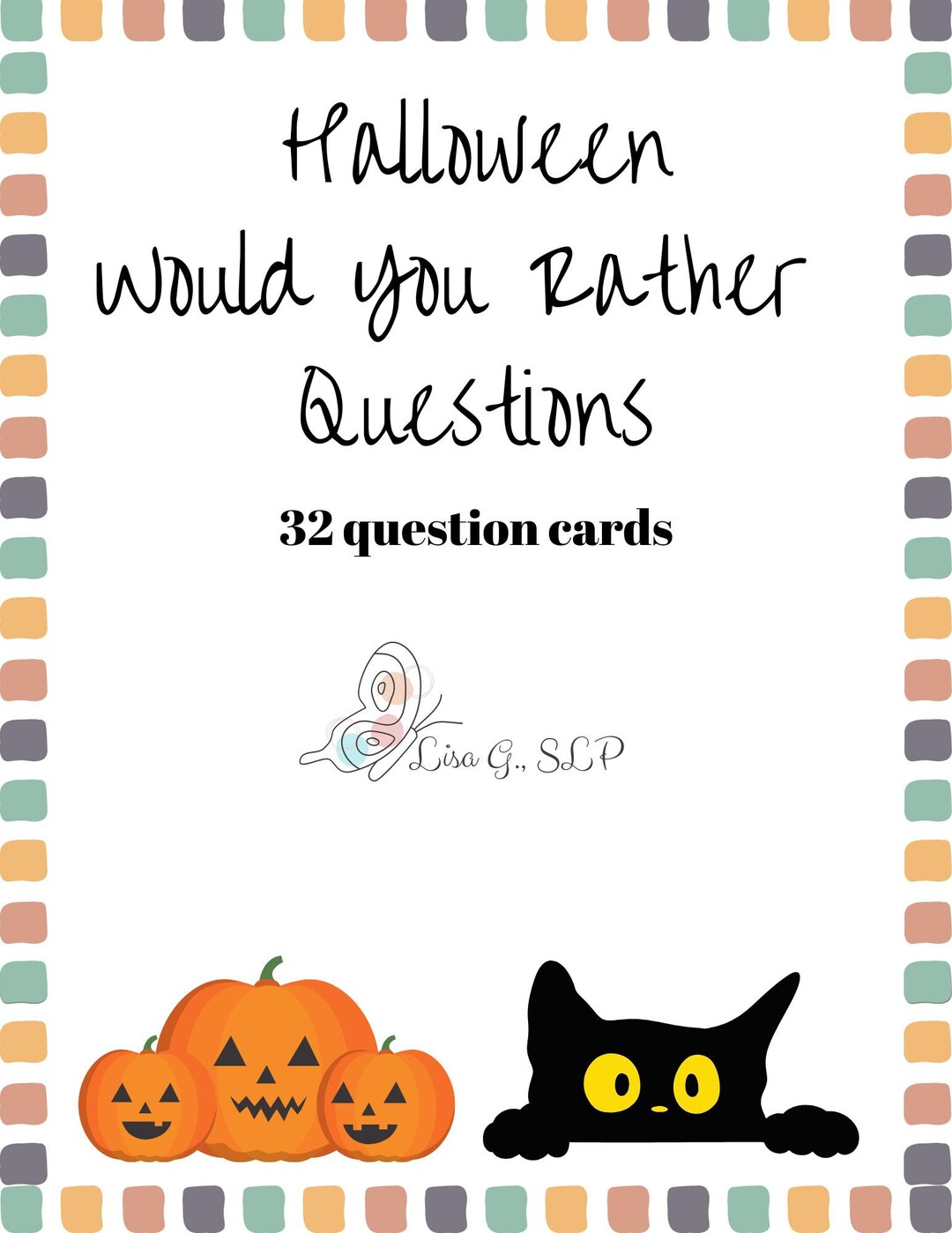 Halloween Would You Rather // Digital Download // Speech Therapy ...