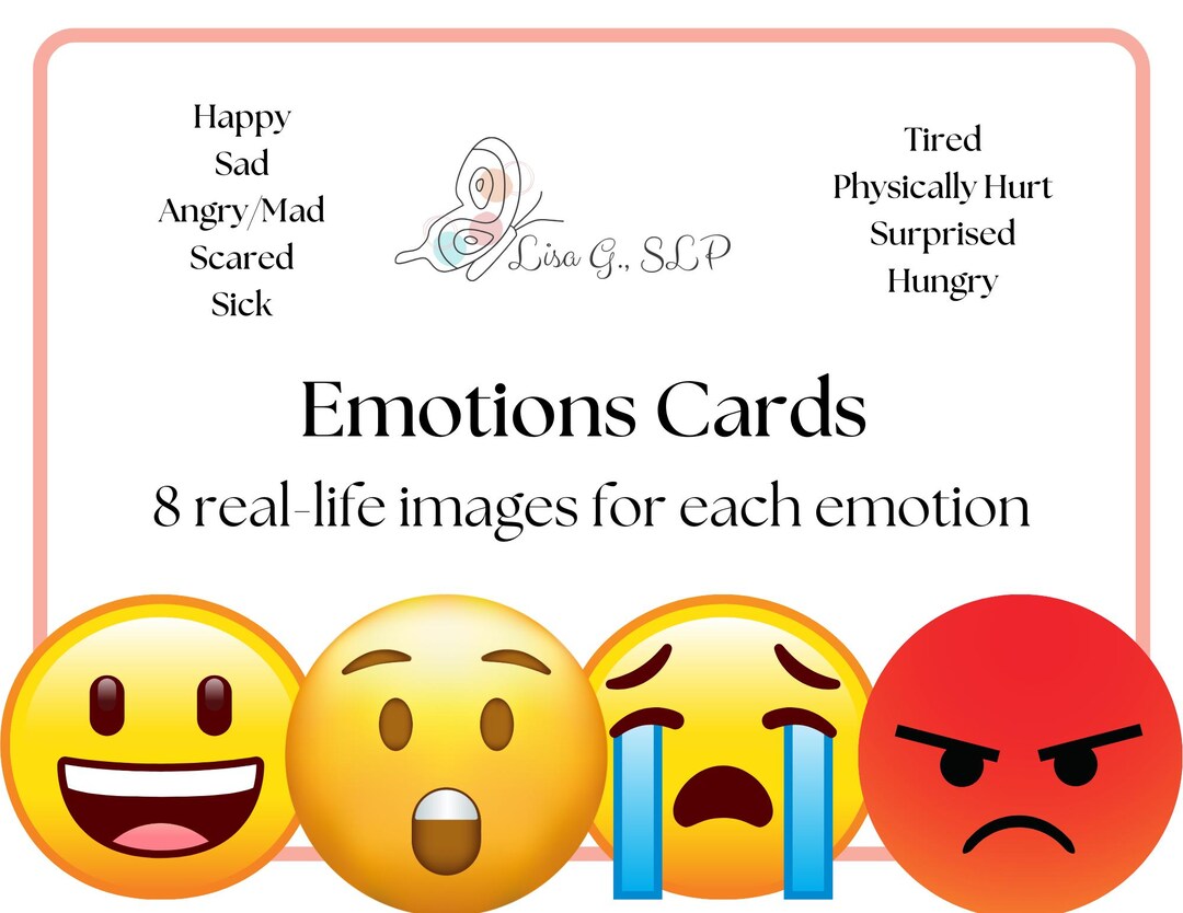 Emotions Cards - Real Life Pictures // DIGITAL DOWNLOAD // Speech ...