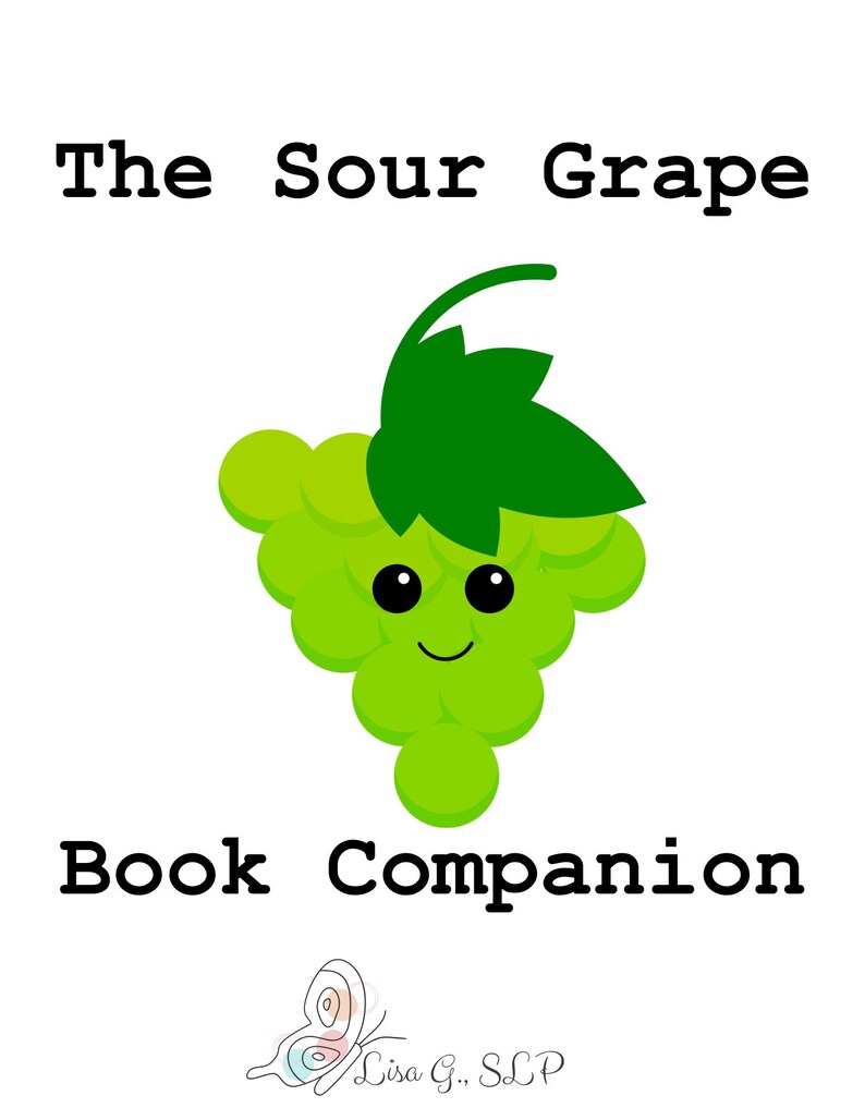 The Sour Grape Book Companion // Speech Therapy, Special Education ...