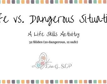 Safe Vs. Dangerous Task Cards // Digital Download // Life Skills ...