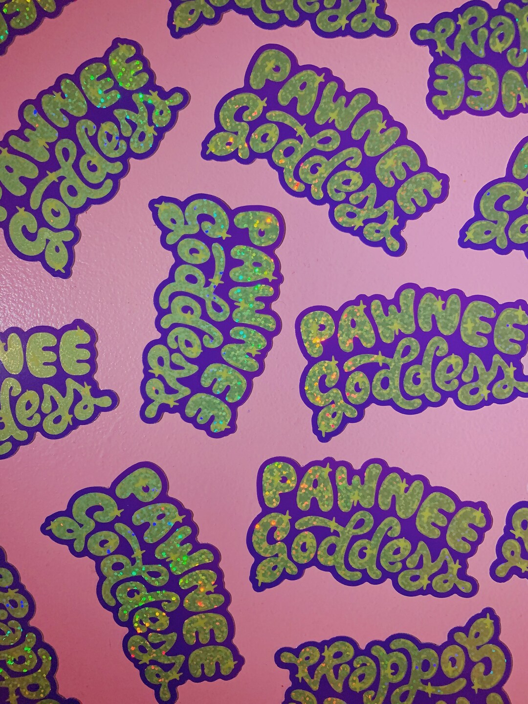 Pawnee Goddess Holographic Glitter / Parks N Rec Fan Art Sticker for ...