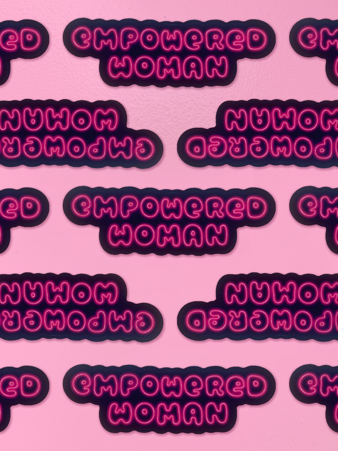 Empowered Woman - Glow Stick Neon Lights Feminist Empowerment Powerful ...