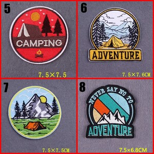 Outdoor Landscape Mountains Nature Patches, Travel Embroidery Patch ...