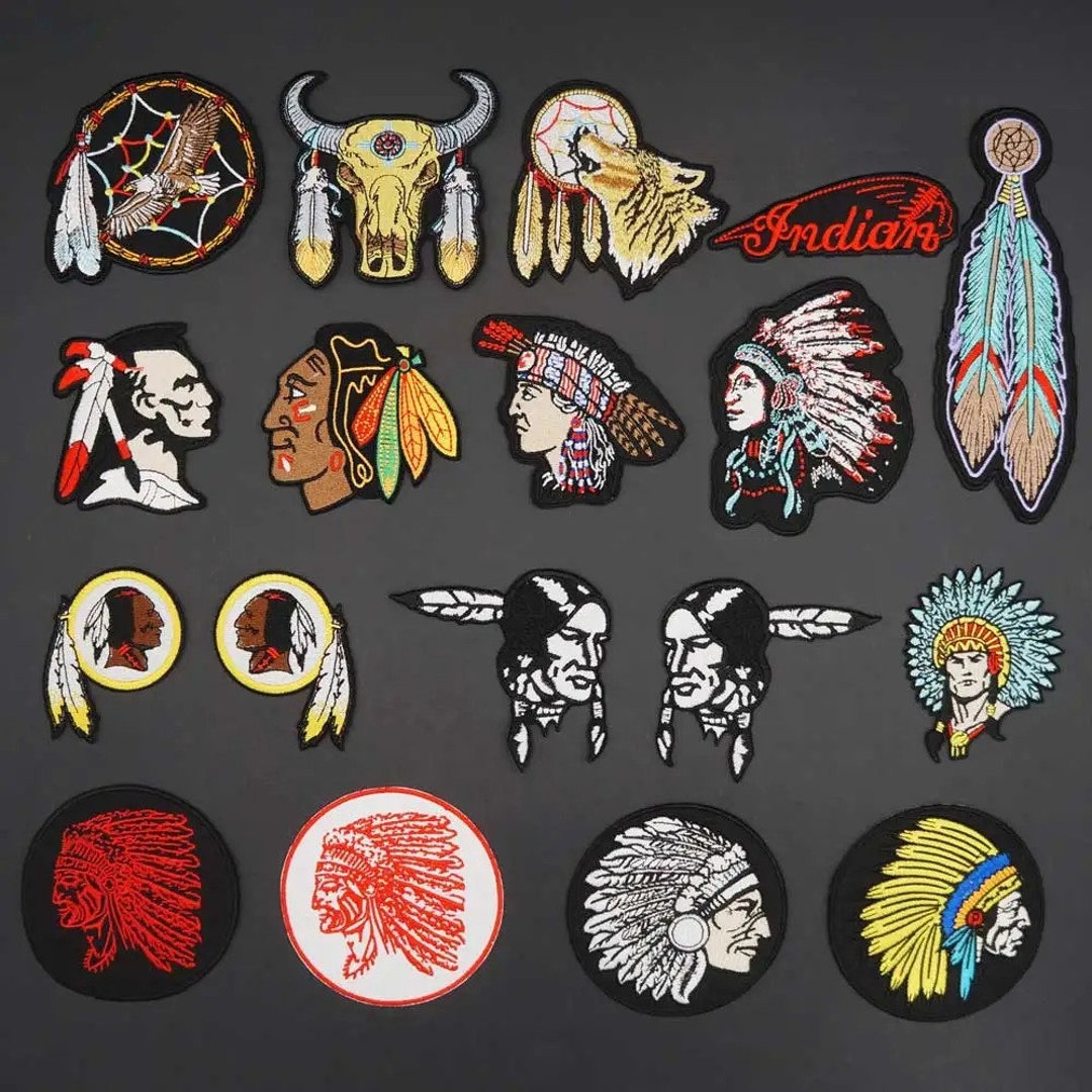 Native American Patch, Ethnic Skull Patches for Biker, Patches for ...