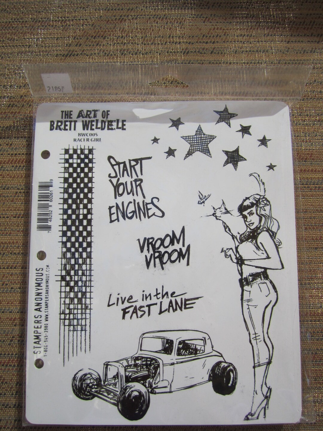 Buy The Art of Brett Weldele Cling Mount Rubber Stamp Set #bwc005 Racer ...