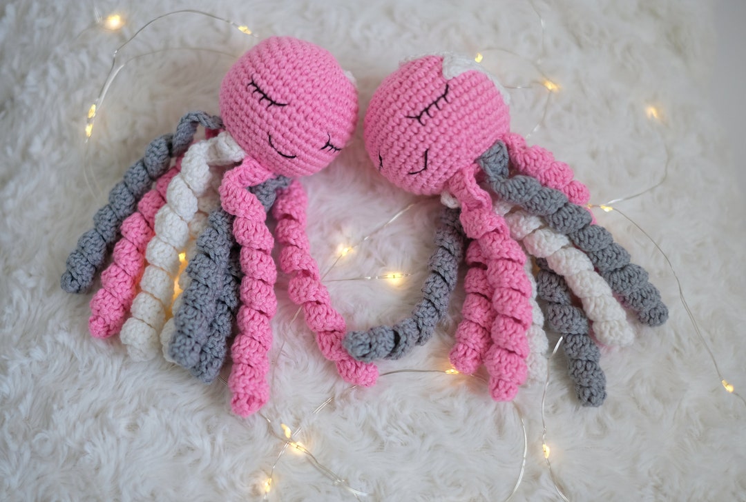 Crochet Preemie Pink Octopus, Twin Girls Gift, NICU Octopus, Octopus ...