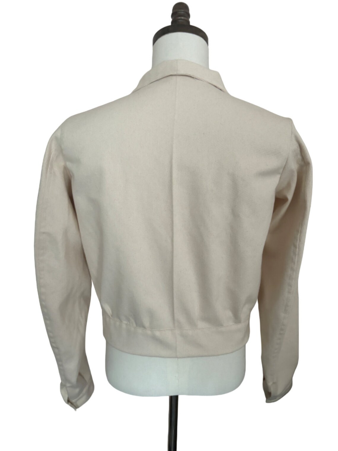1930s 1940s Natural Cotton Mens Short Jacket Reproduction - Etsy