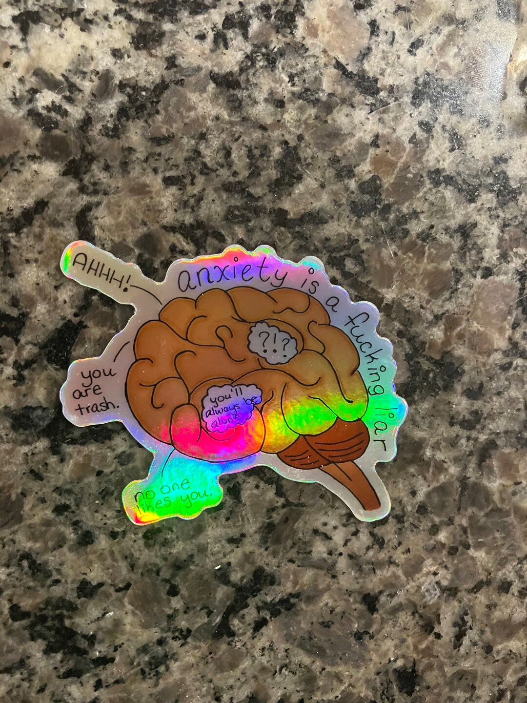 Anxiety is a Fking Liar Sticker Holographic - Etsy