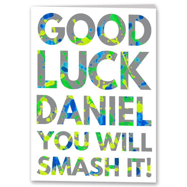 Personalised Good Luck You Will Smash It Card - Etsy
