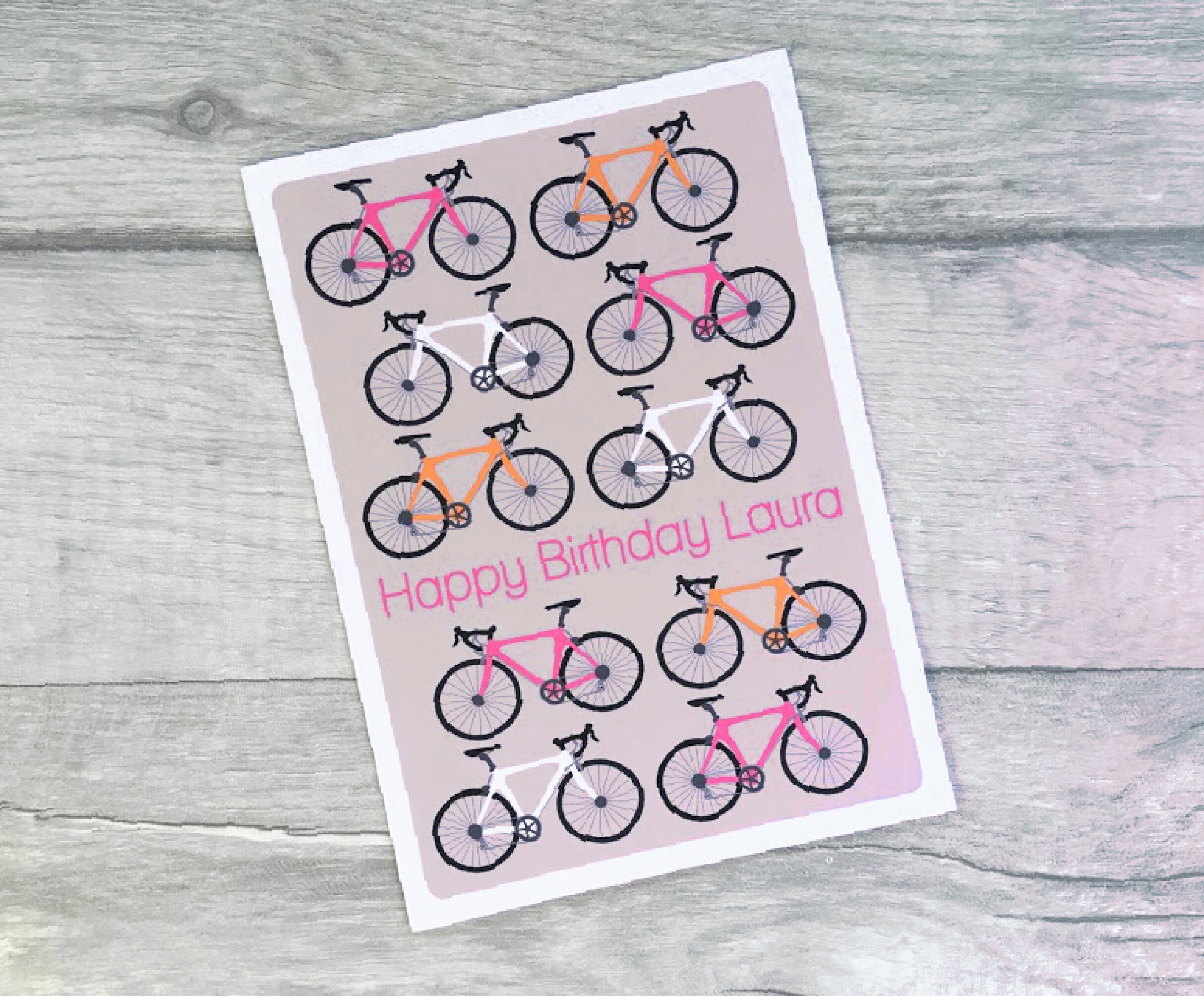 Cycling Birthday Card Bicycle Card for Her Female 18th | Etsy