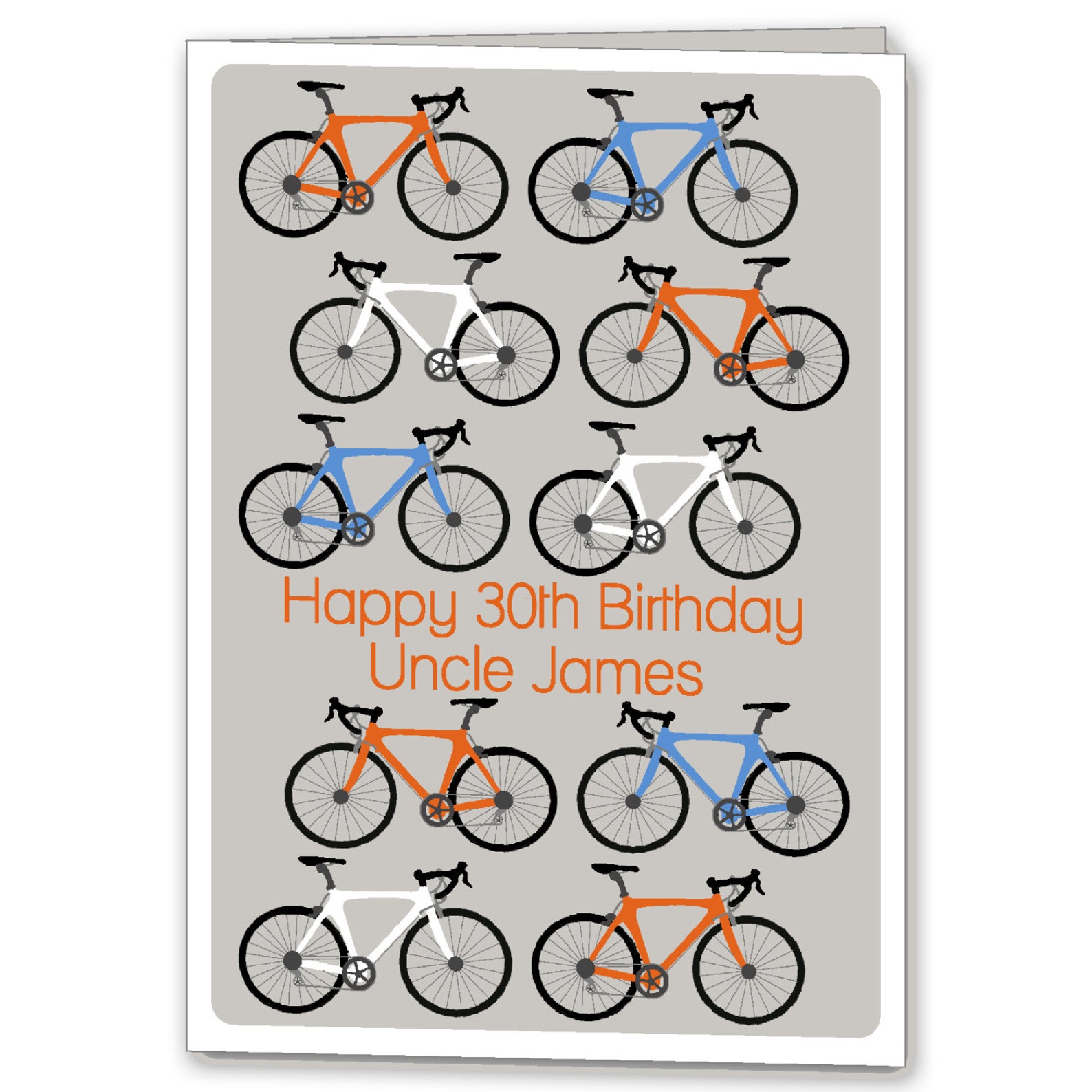 Bicycle Birthday Card Personalised Mens Cycling Card Male | Etsy