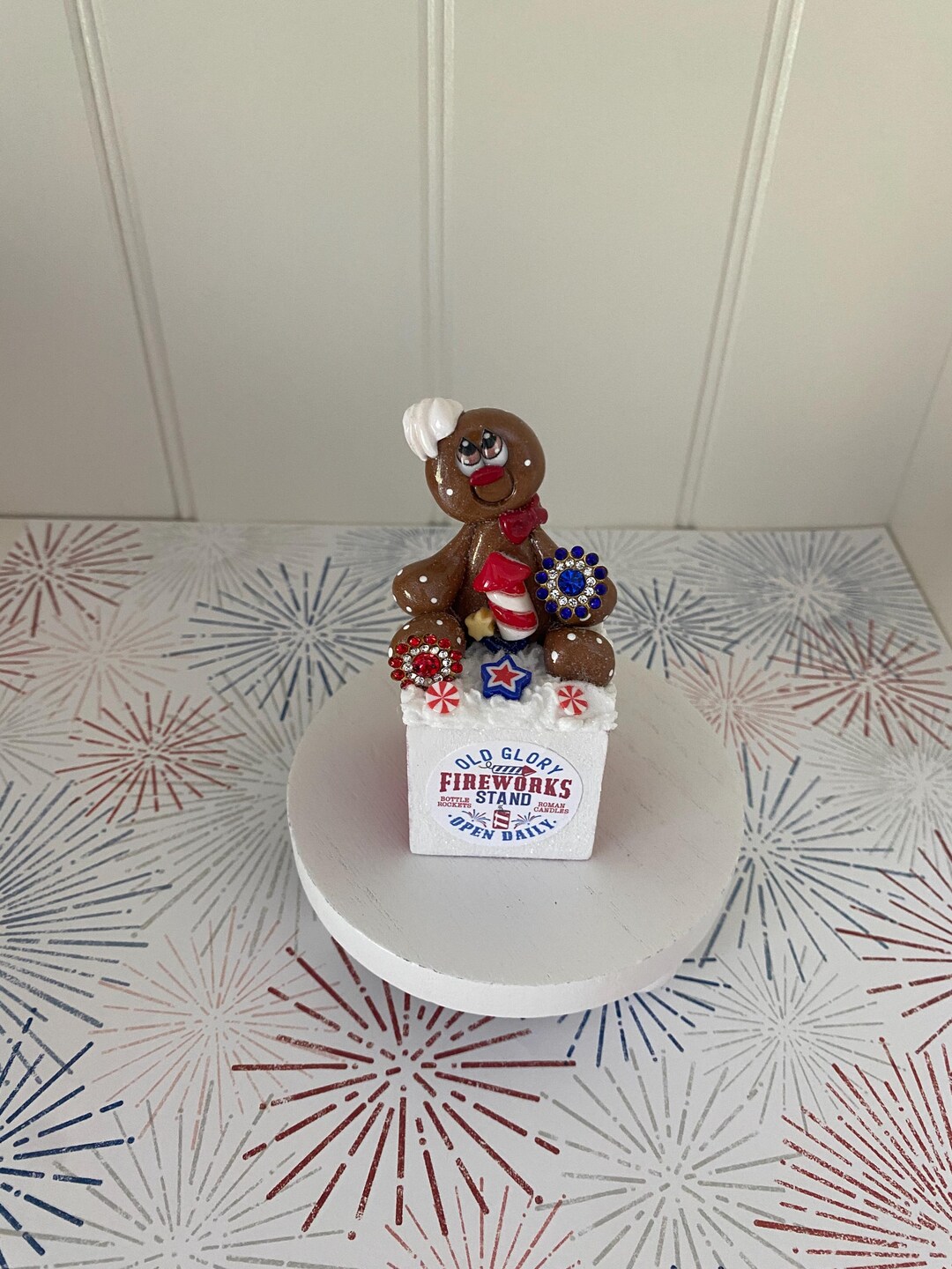 Clay Figures, Clay Gingerbread Man, Gingerbread Decor, Fourth of July ...