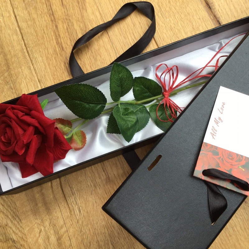 Single Rose With Box - Etsy UK