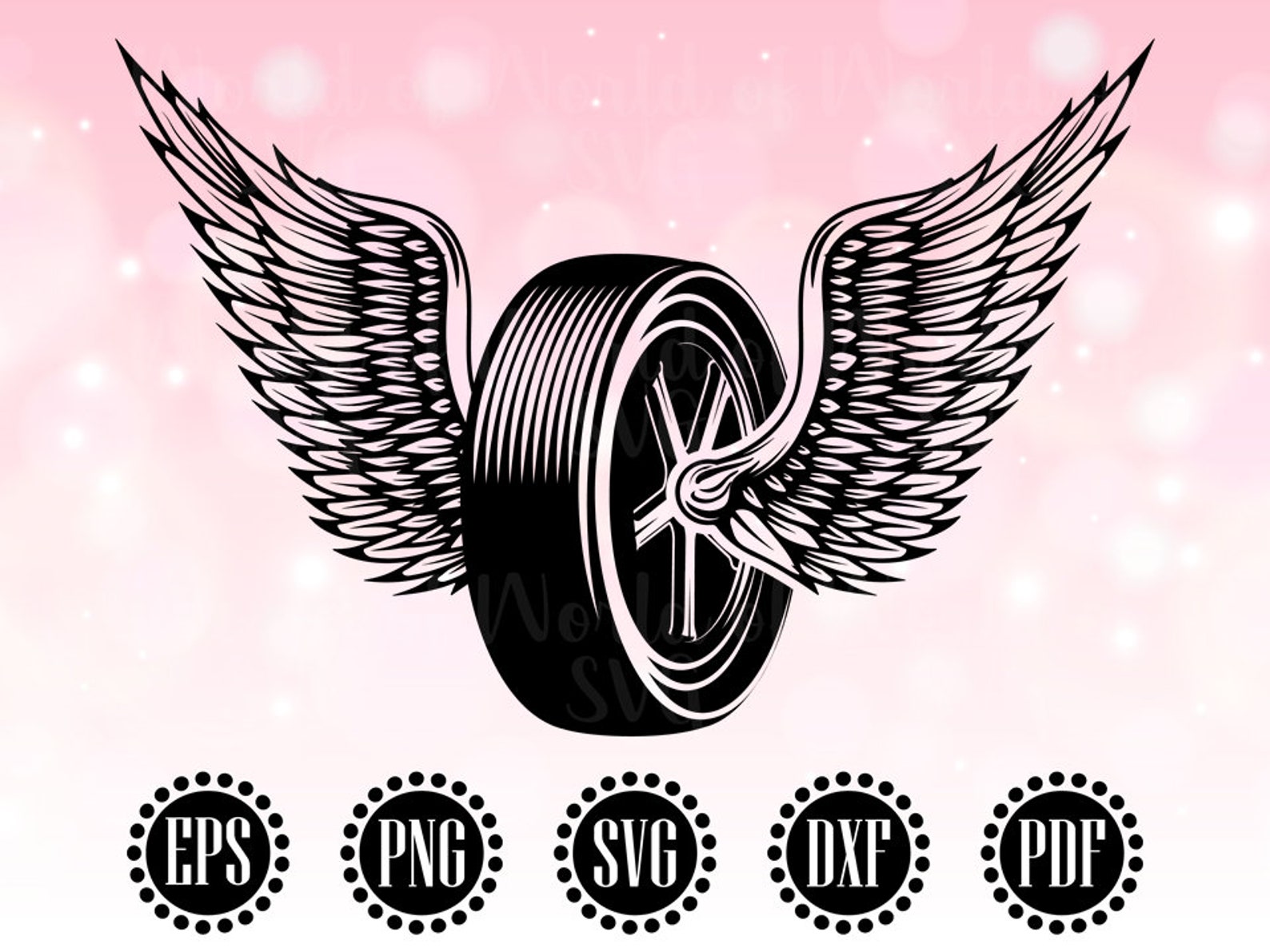 Wheels Svg Winged Wheel Svg Cricut Motorcycle Svg File In Etsy | My XXX ...