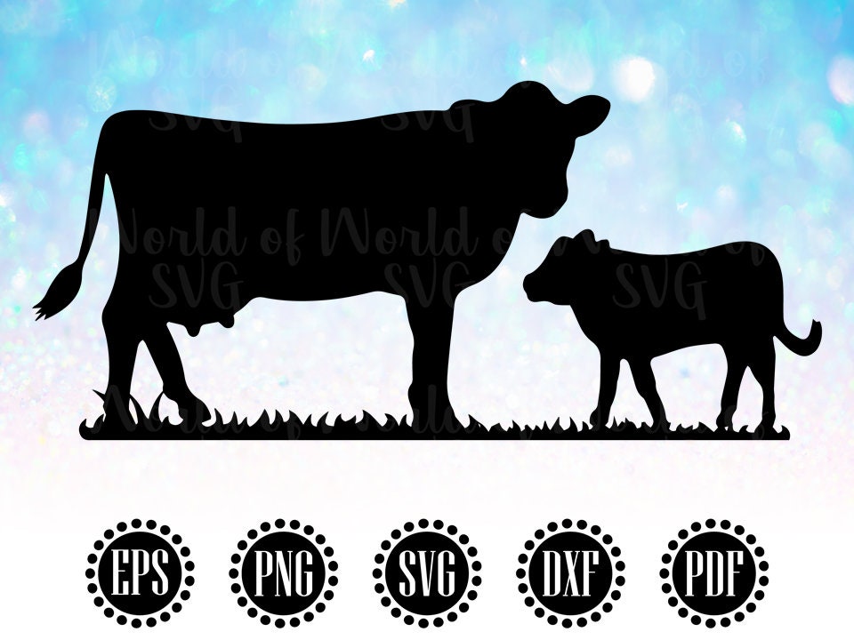 Cow and Calf SVG Mama Cow SVG Cricut Baby Cow SVG File Calf | Etsy