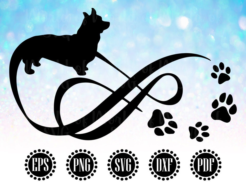 Dog Love Infinity SVG File Infinity Paw Print SVG Dog Mama | Etsy