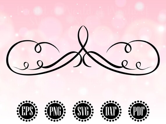Swirl SVG Flourish SVG Fancy Swirls Clipart Wedding | Etsy