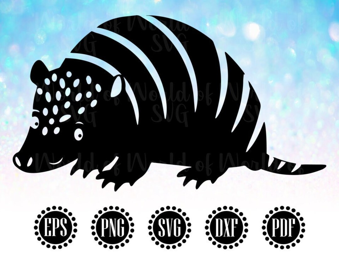 Armadillo SVG Download, Cute Animal Silhouette, Armadillo Cricut Design ...