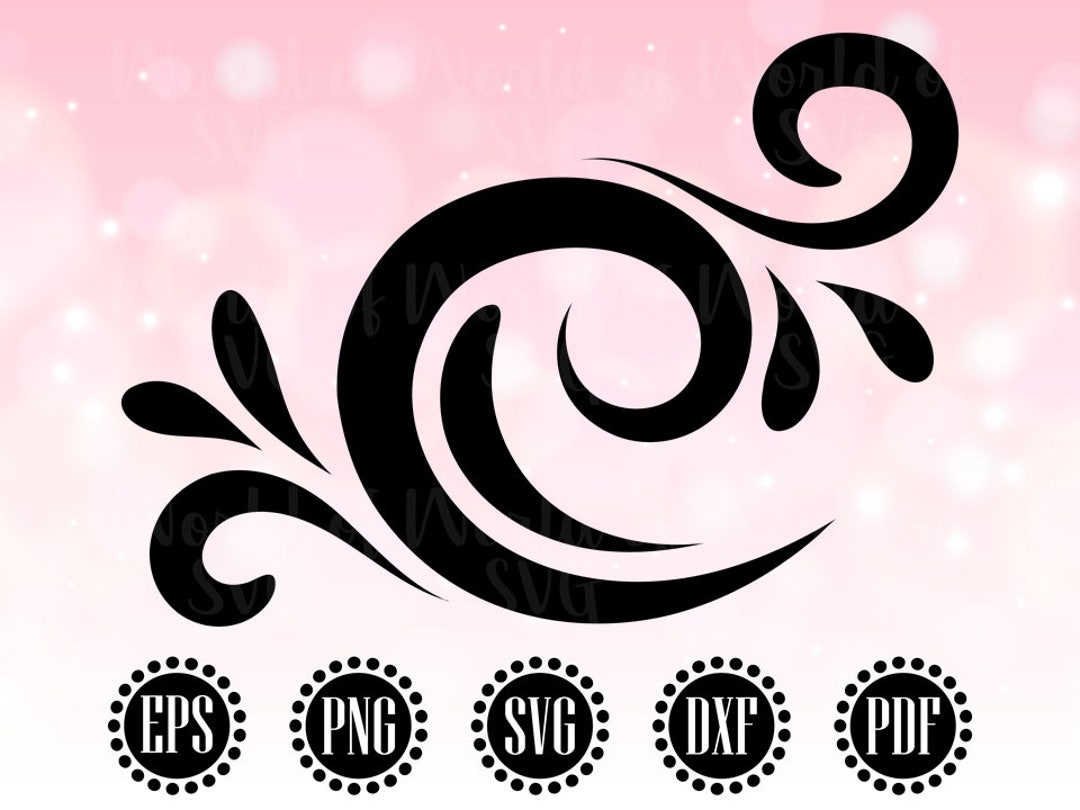 Swirl SVG, Flourish SVG, Fancy Swirls Clipart, Wedding Decorative ...