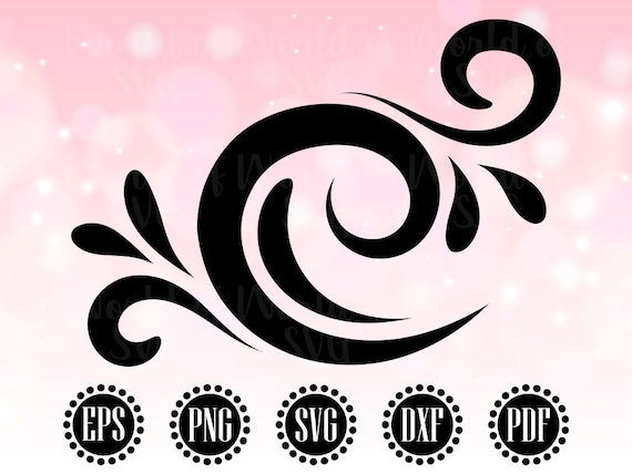 Swirl SVG Flourish SVG Fancy Swirls Clipart Wedding | Etsy