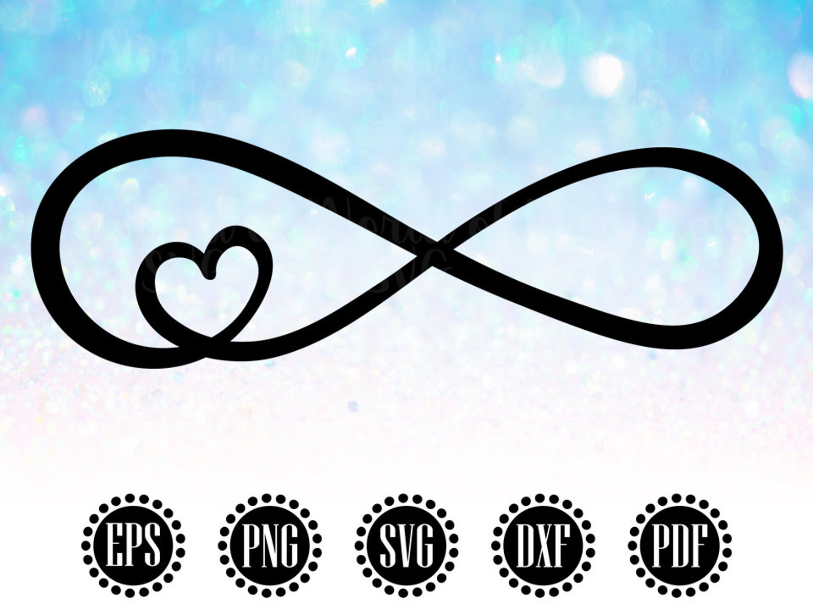 Heart Infinity SVG Love SVG Cut File Heart Clipart Cut File | Etsy Canada