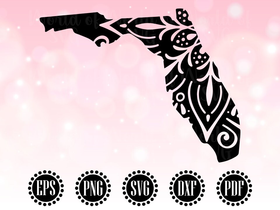 Florida State SVG Florida Mandala Svg Printable Vector - Etsy