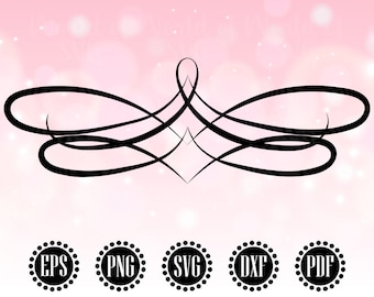 Swirl SVG Flourish SVG Fancy Swirls Clipart Wedding | Etsy