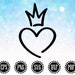 Heart SVG, Princess Crown SVG, Love SVG Cut File, Crown Clipart, Hearts ...