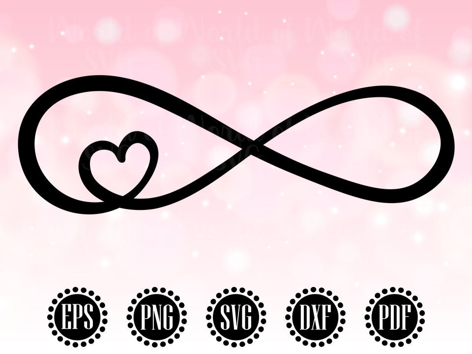 Heart Infinity SVG Love SVG Cut File Heart Clipart Cut File | Etsy Canada