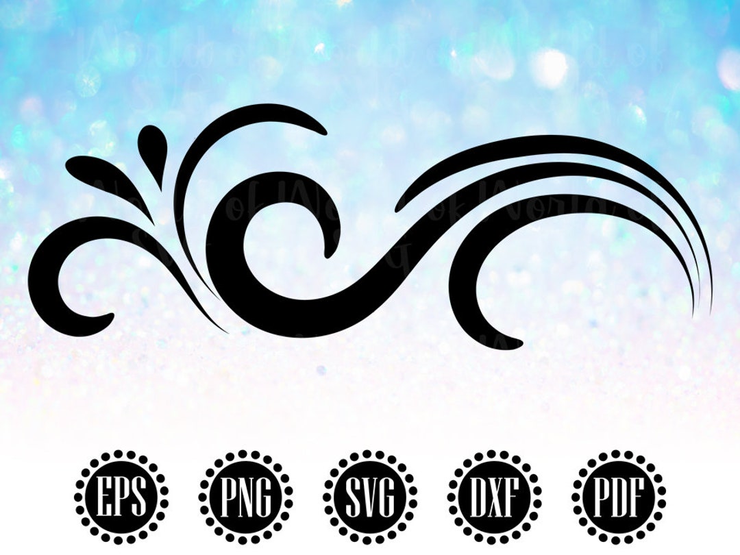 Swirl SVG, Flourish SVG, Fancy Swirls Clipart, Wedding Decorative ...