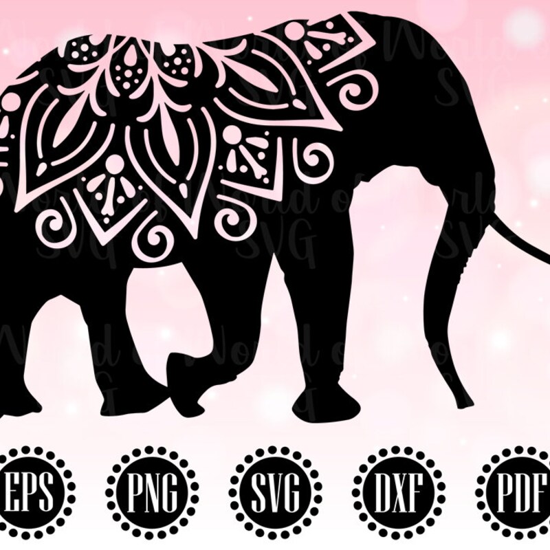 Elephant Mandala Svg - Etsy