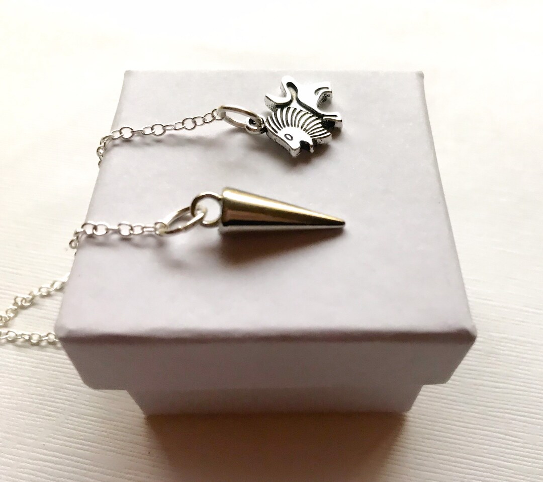 Silver Lion Mini Pendulum, 7 Inch Rolo Chain - Etsy